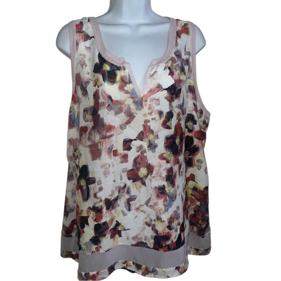 Simply Vera Vera Wang | Tops | Simply Vera Vera Wang Floral Sleeveless ...